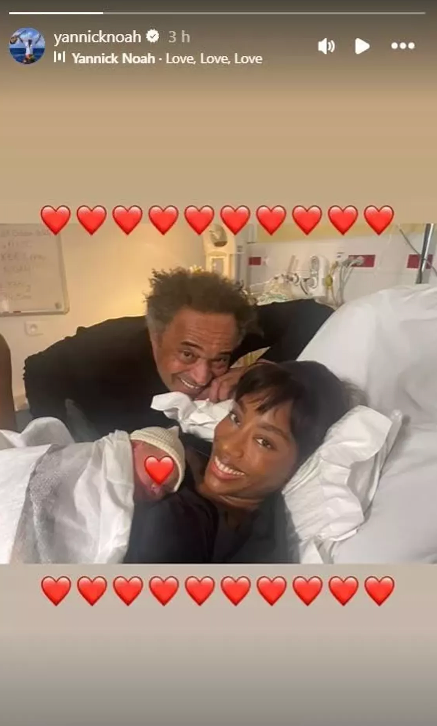 Yannick Noah de nouveau père : il dévoile une photo de son bébé avec sa compagne Malika - Elle
