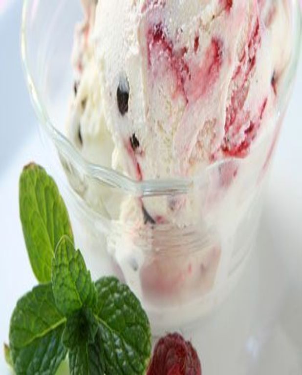 Yaourt glacé à la framboise pour 2 personnes - Recettes Elle à Table