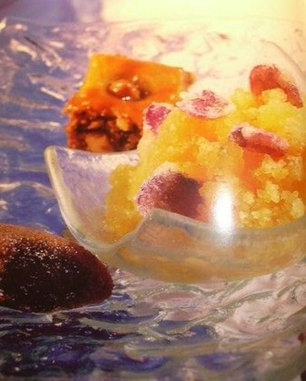 Sorbet à l'Orange de berkane et aux Pétales de Roses Du Dadès pour 4 ...
