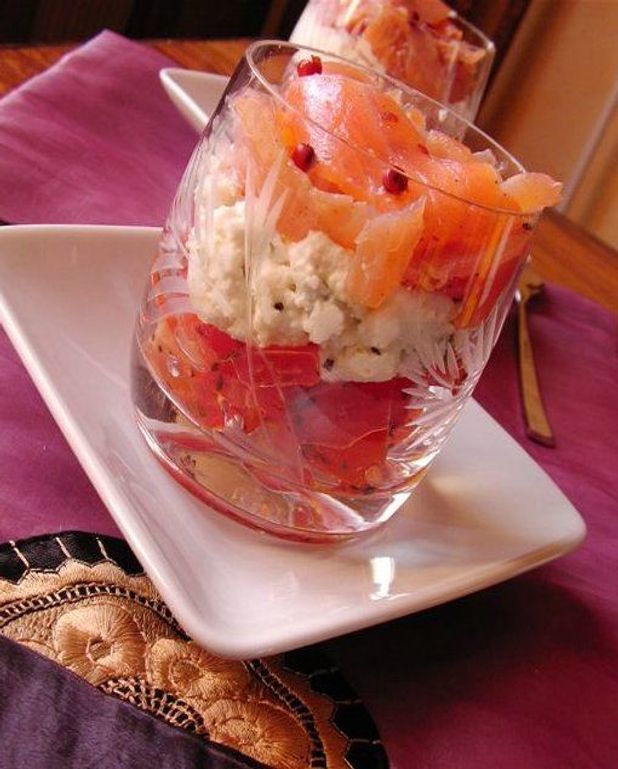 Verrines De Saumon Au Mascarpone Pour 6 Personnes Recettes Elle à Table