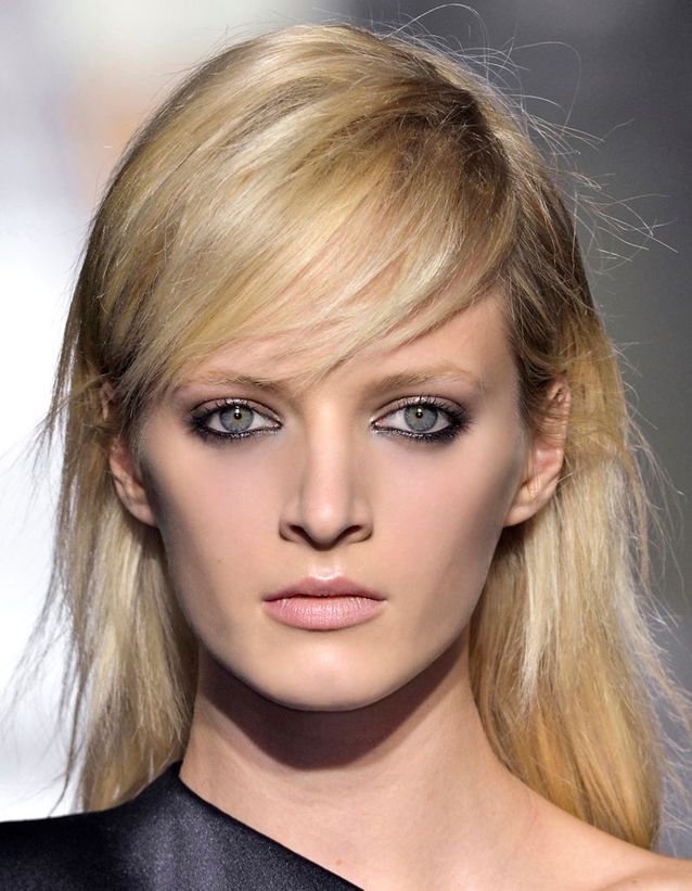 Frange dite « half fringe » - Types de frange : les plus belles ...