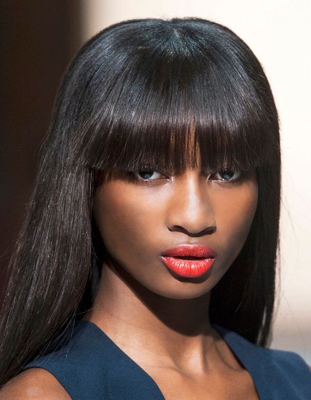 Frange droite - Types de frange : les plus belles inspirations en ...