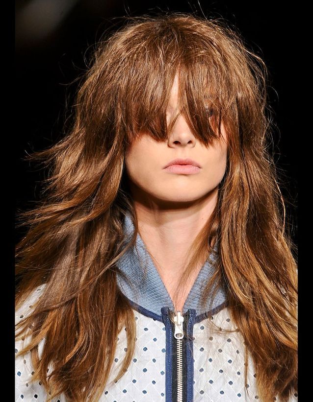 Frange ébouriffée - Types de frange : les plus belles inspirations en ...