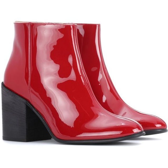 Bottes rouges à talons épais Acne Studios - Bottez en rouge ! - Elle