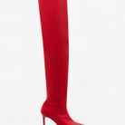 Bottes rouges en cuir froncé Valentino - Bottez en rouge ! - Elle